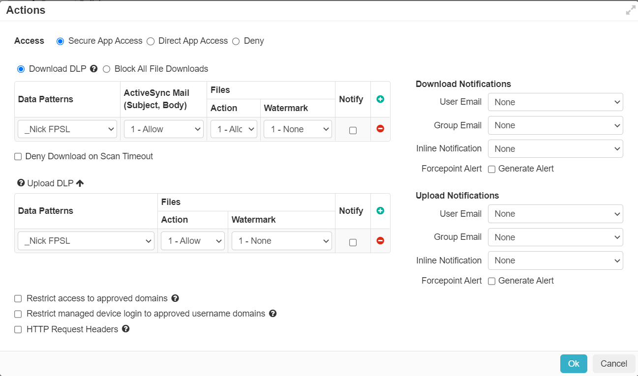 Configuring contextual login controls